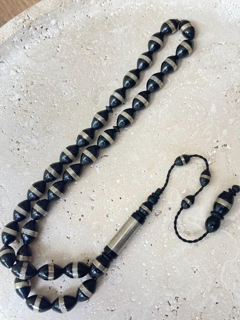 Natural Hand-carved Kuka Tree Prayer Beads | Islamic Prayer Beads ...