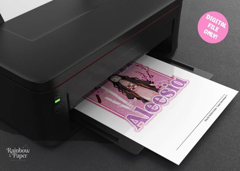 Nezuko Cake Topper Printable, Demon Slayer Birthday Cake Dec Or, Anime ...