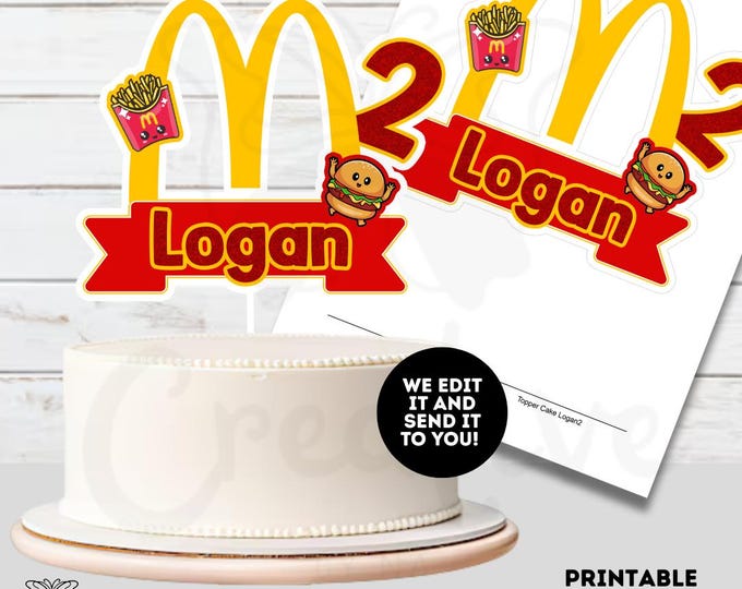Mcdonald's Cupcake Toppers - Etsy
