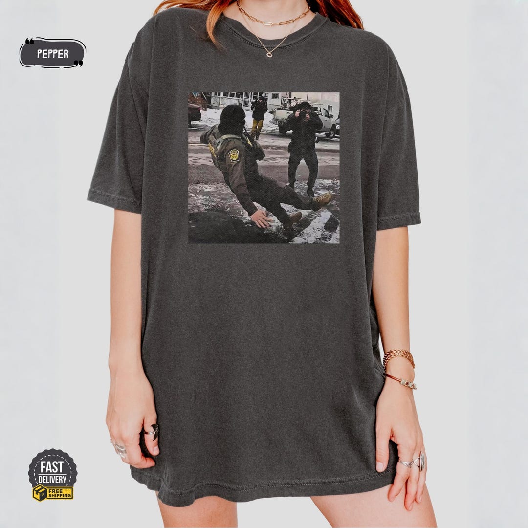 Ice Slipping in Minneapolis Meme Tee, Abolish ICE Protest, Comfort ...