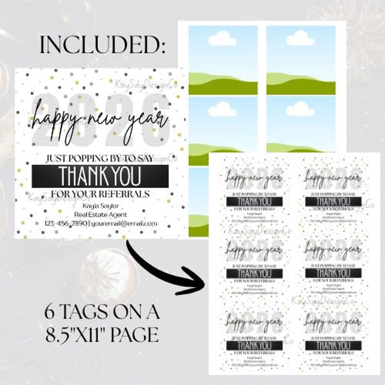 New Year's Real Estate Pop by Tags | Client Marketing (digital Download ...