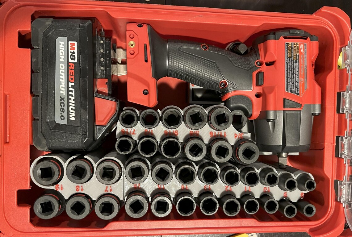 Packout Insert for M18 Mid Torque 3/8" Impact Wrench W/ 43-piece Impact ...