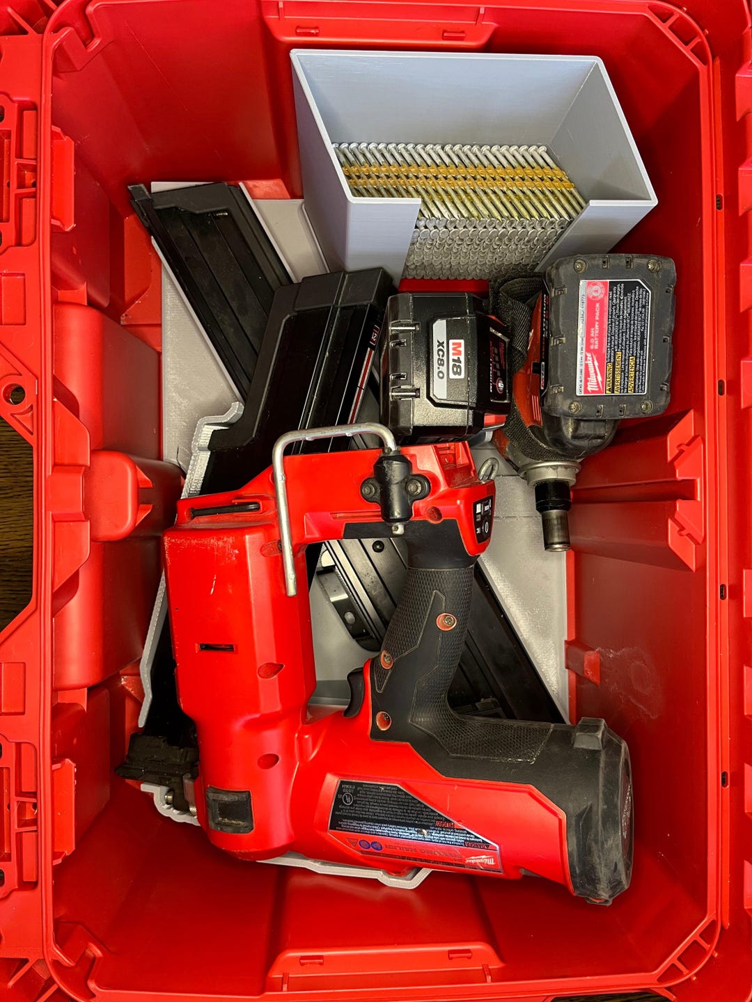 Packout Tool Box Insert for M18 21 Degree Framing Nailer and M12 Palm ...