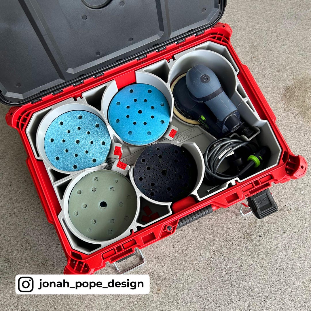 Packout Tool Box Insert for Festool ETS EC150 and 6" Sanding Discs ...