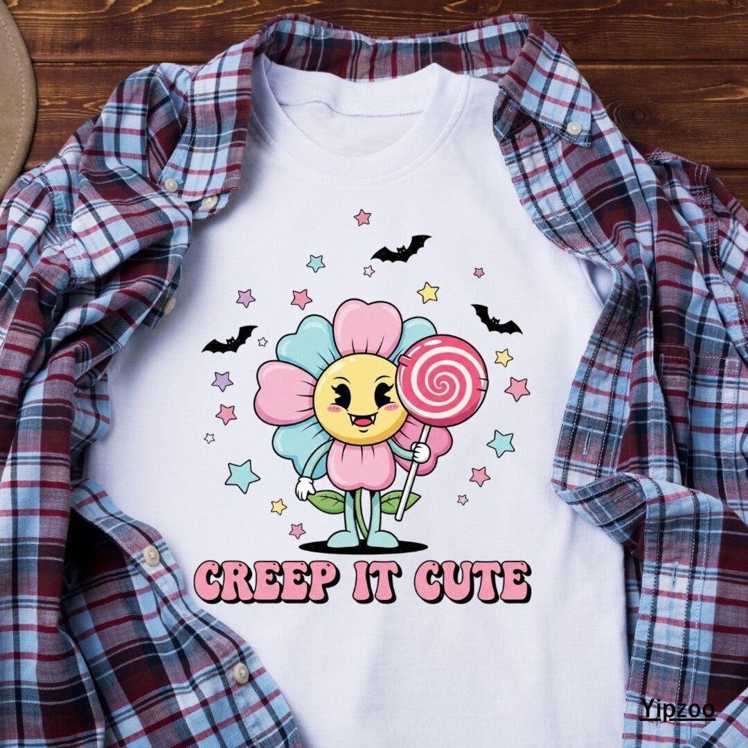 Creep It Cute Halloween Pillow – Kawaii Pastel Flower Vampire With ...