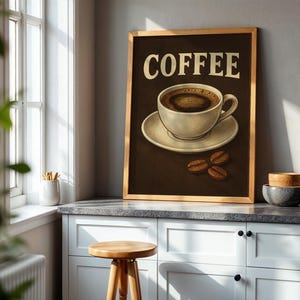 Vintage Coffee Poster: Retro Cafe Art Print (digital Download A4/A5) - Etsy