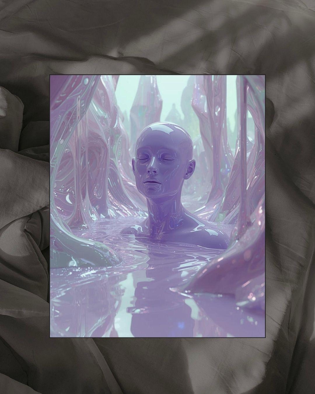 Modern Surreal Figure Wall Art – Abstract Dreamscape Print (instant ...