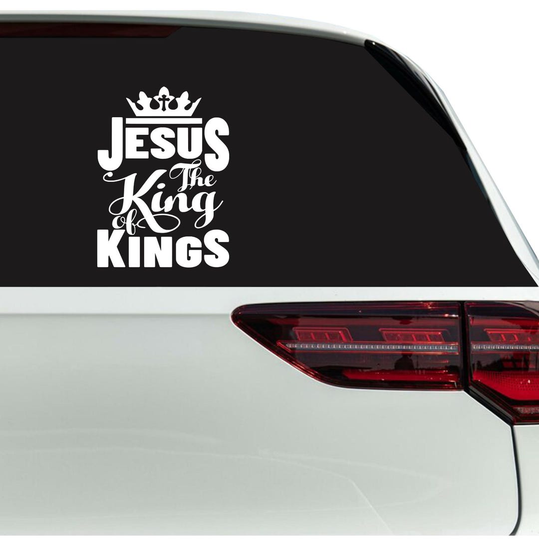 JESUS the King of Kings Car Decal, Sticker - Etsy