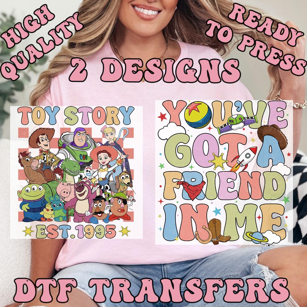 Vintage Toy Story Est 1995 Ready to Press Transfer, DTF Heat Press ...