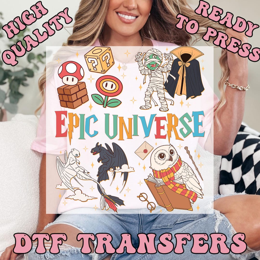 Epic Universe Heat Press Transfer, Epic Universe Family Trip Ready to ...