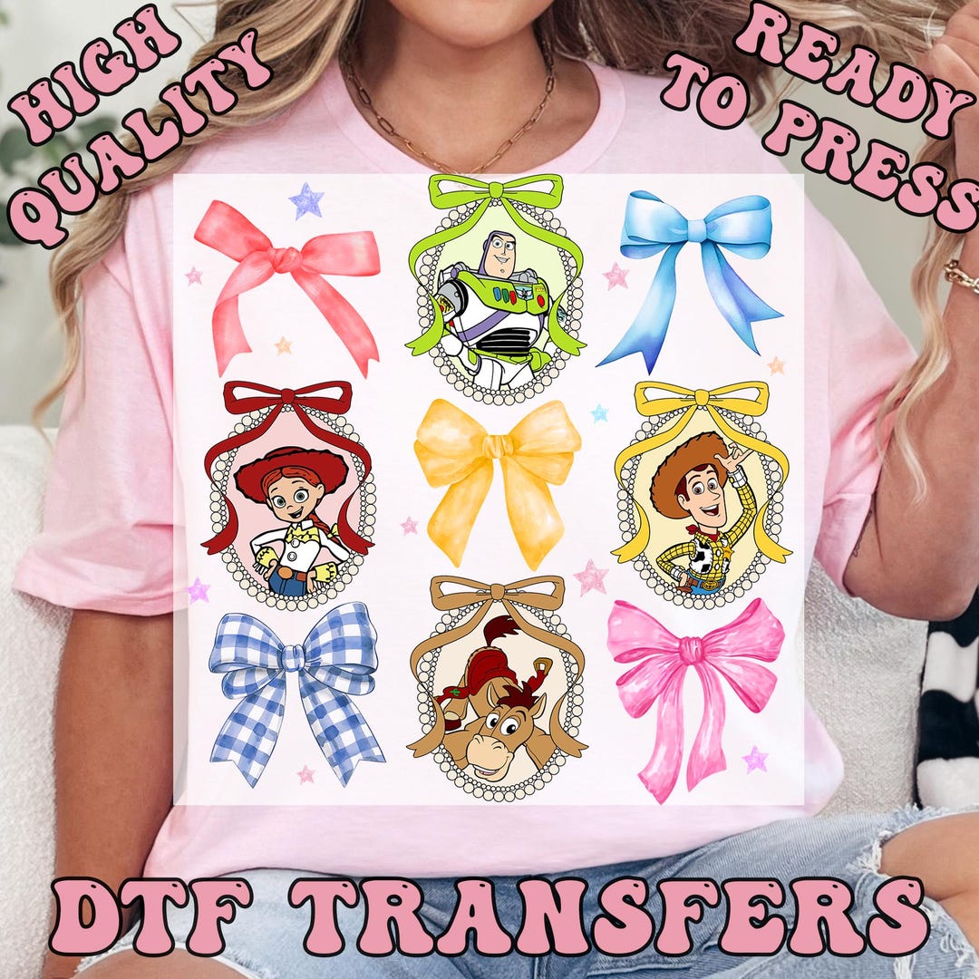 Disney Toy Story Coquette Bow Mirror Heat Press Transfer, Disney Toy ...