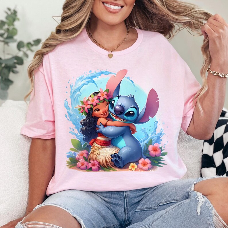 Disney Moana and Stitch Ready to Press Transfer, Disney Moana DTF Heat ...