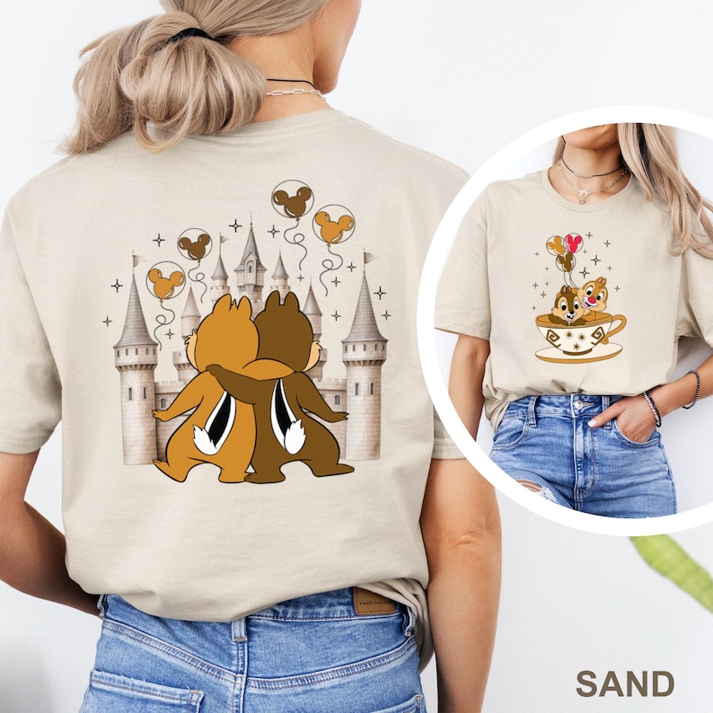 Disney Chip and Dale Heat Press Transfer, Disney Castle Balloon Ready ...