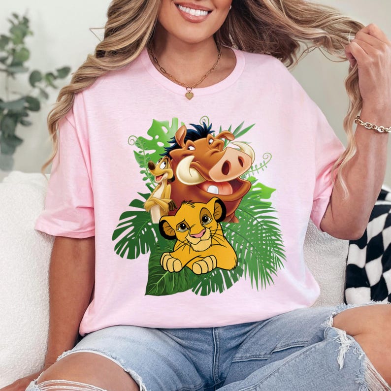 Lion King Simba Pumbaa Timon Ready to Press Transfer, DTF Heat Press ...