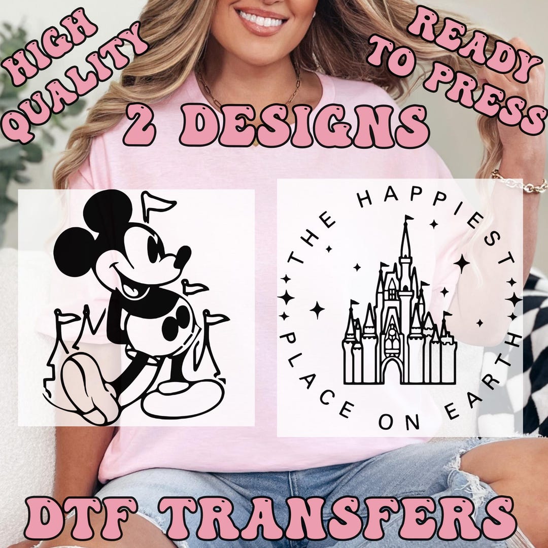 The Happiest Place One Earth DTF Transfers, Magical Castle Heat Press ...