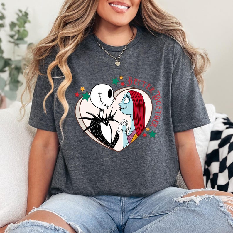 Jack and Sally Valentines Day DTF Transfers, Disney Love Heat Press ...