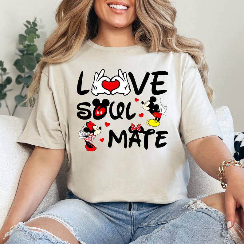 Disney Mickey Minnie Soulmate DTF Transfers, Disney Love Heat Press ...