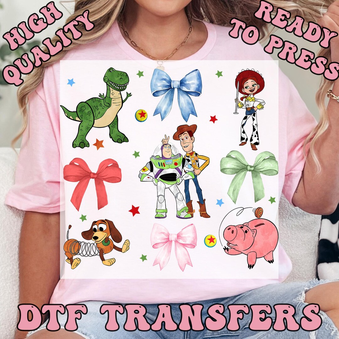 Disney Toy Story Coquette Bow Mirror Heat Press Transfer, Disney Toy ...