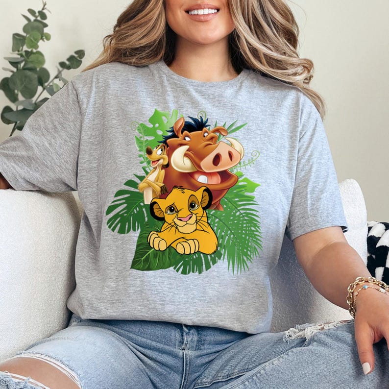 Lion King Simba Pumbaa Timon Ready to Press Transfer, DTF Heat Press ...