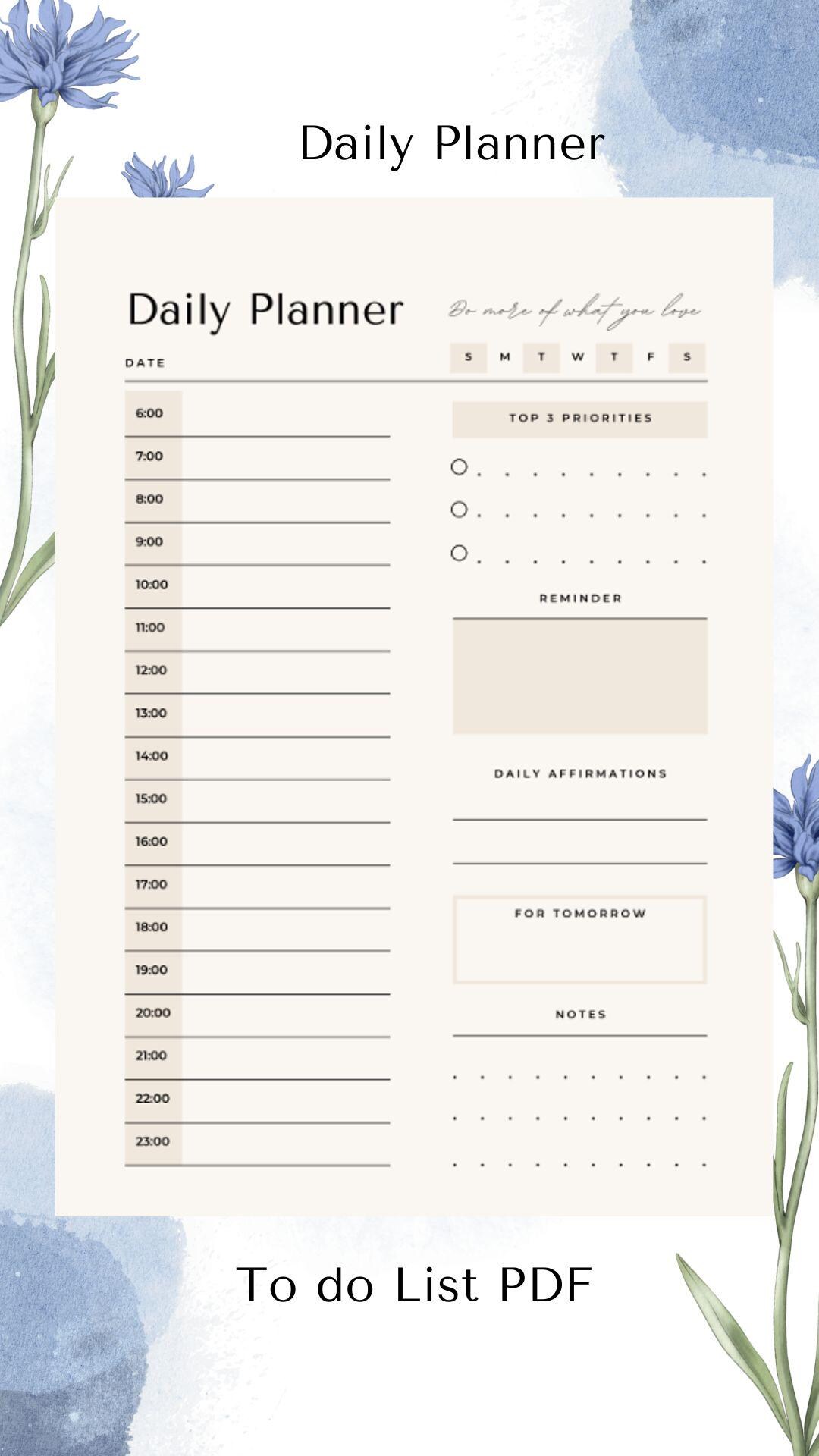 To Do List, Task Tracker, Daily to Do List Tracker Template, to Do ...