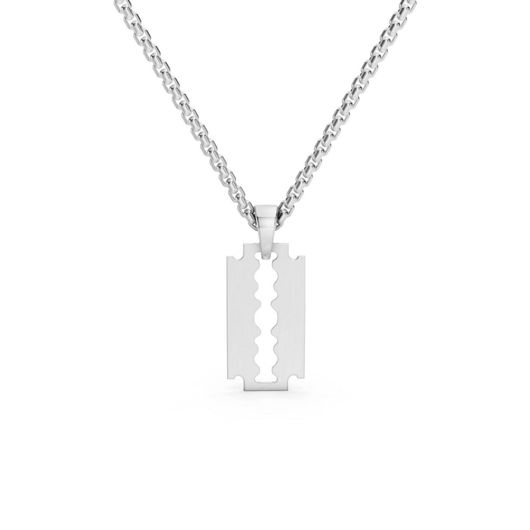 Razor Blade Pendant Necklace, Custom Name Jewelry, Gothic Emo Rock ...
