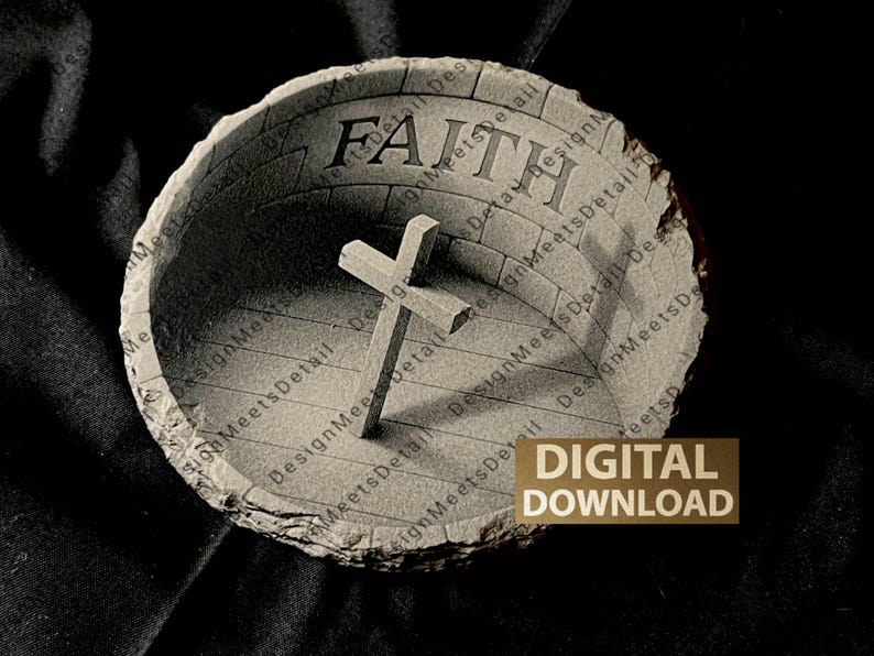 Faith Hope Love Laser Engraving PNG Set: 3D Illusion Art (digital ...