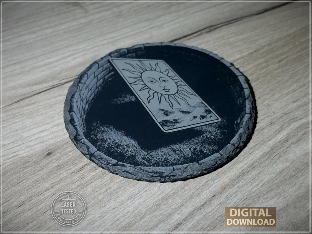 Floating Tarot Sun Card 3D Illusion PNG for Laser Engraving - Etsy