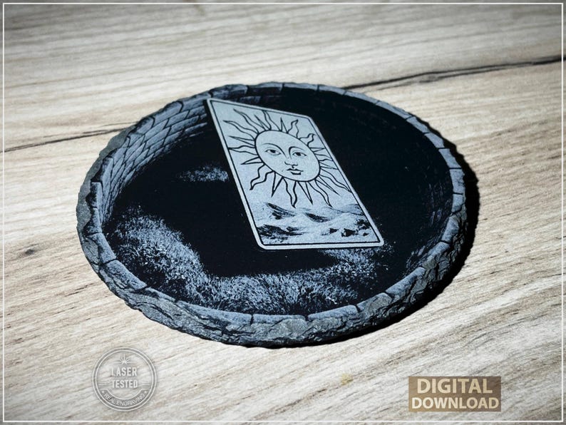 Floating Tarot Sun Card 3D Illusion PNG for Laser Engraving - Etsy