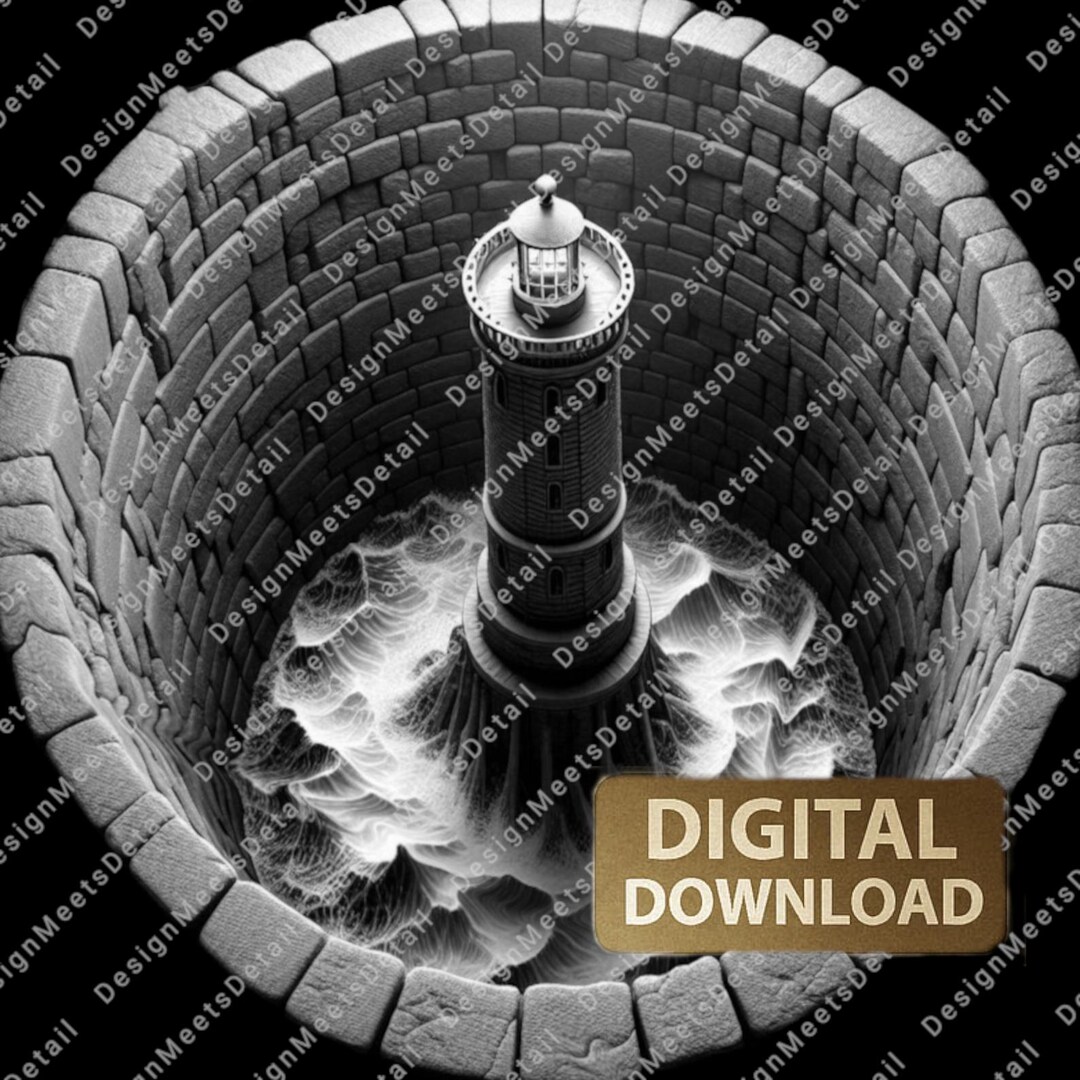 3D Illusion "lighthouse in the Well" | Engrave - Laser Ready | Diode ...