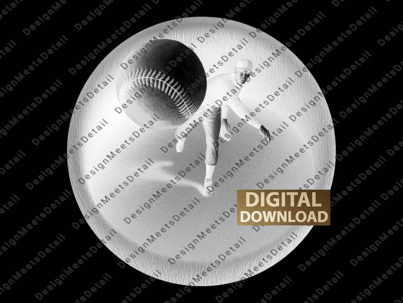 Baseball Pitcher Slate Coaster Design: 3D Illusion PNG (digital ...