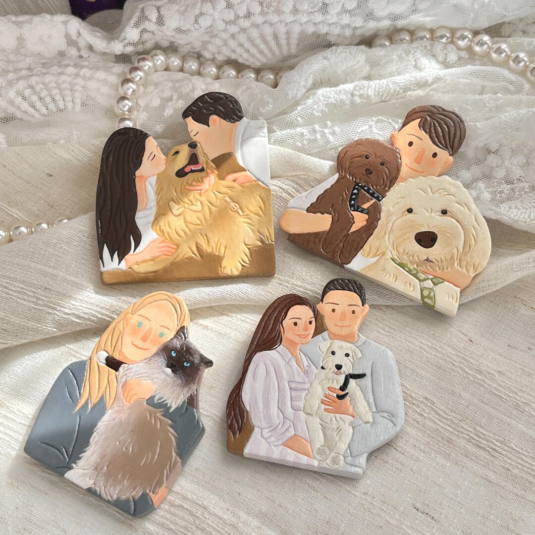 Custom Pet Magnet – Handmade Gypsum Dog Figurine, Personalized Gift - Etsy