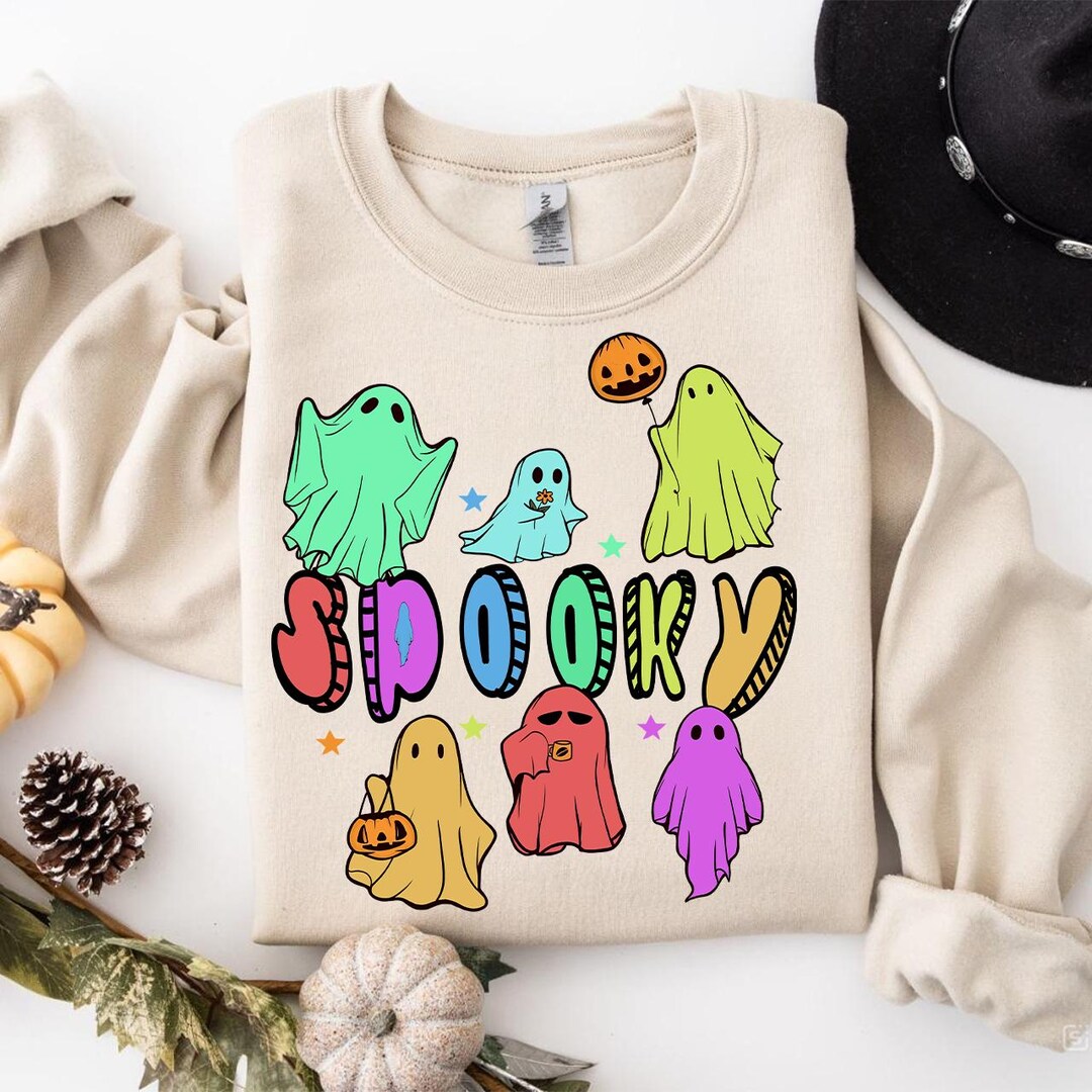 Pastel Ghost PNG: Spooky Preppy Halloween Doodle (digital Download ...