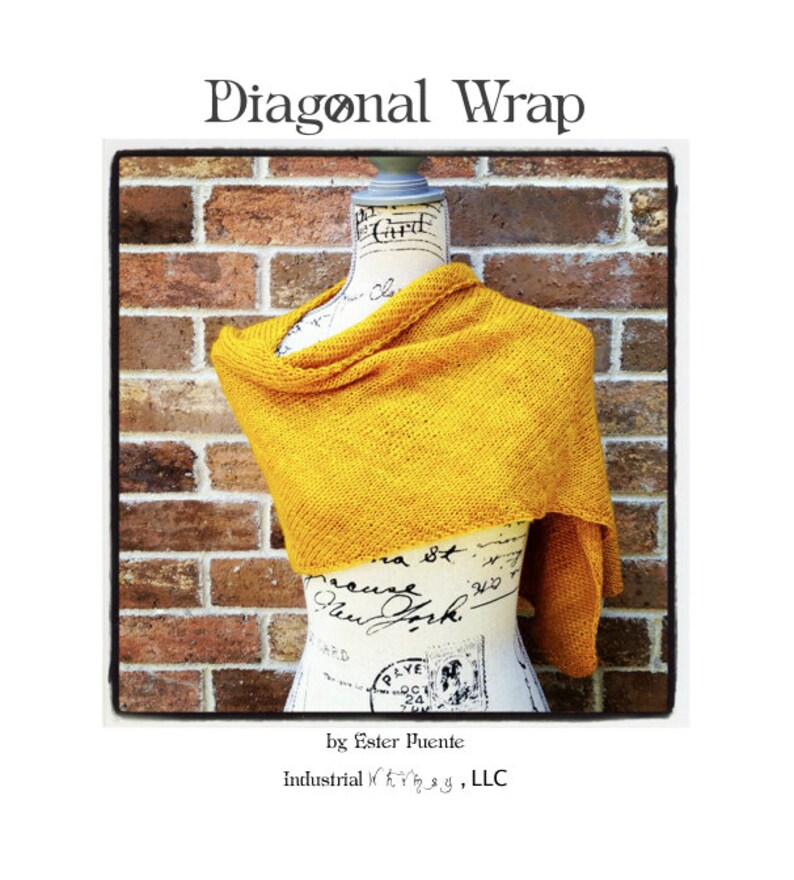 Diagonal Wrap Knitting Pattern Prayer Shawl Beginner Simple - Etsy