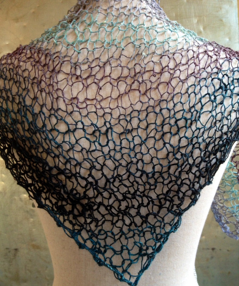 Knitting Pattern Kerchief Style Light Triangle Scarf - Etsy