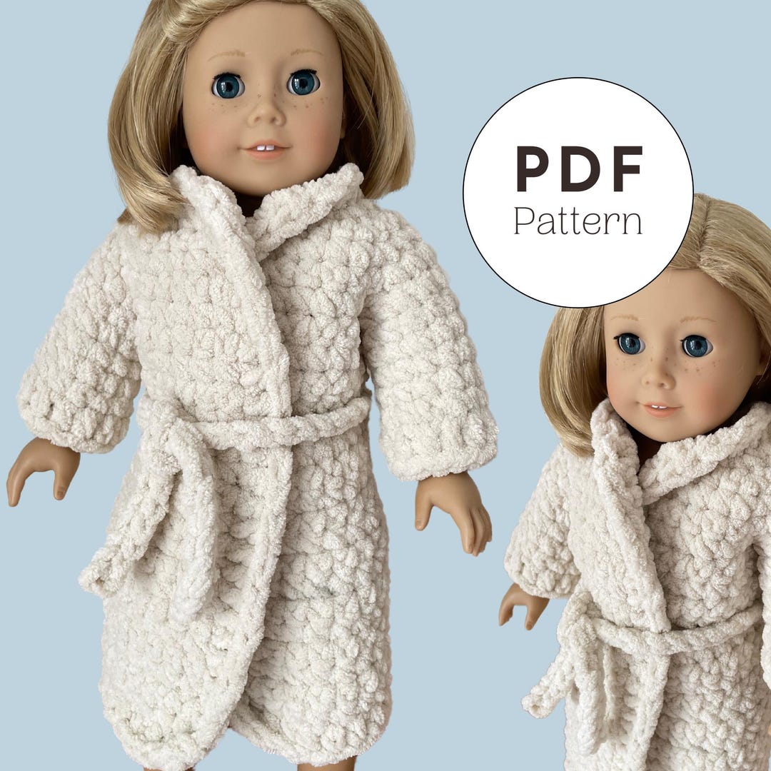 Crochet Pattern 18" Doll Bathrobe - Etsy