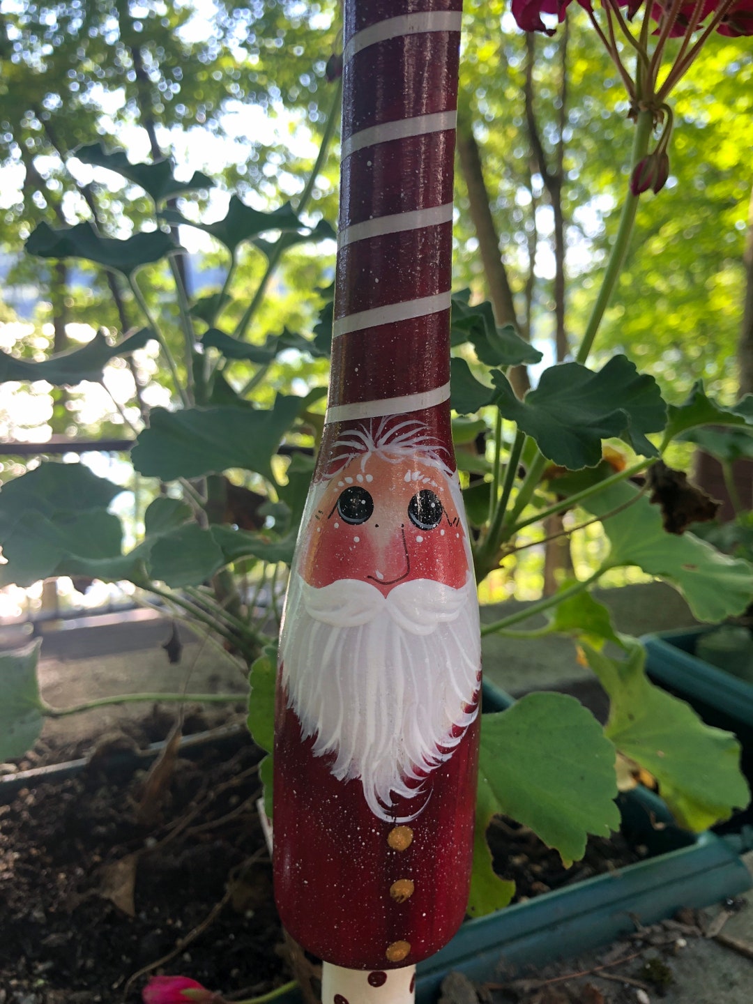 Whimsical Baseball Bat Santa Hand Painted, Baseball Lovers Gift ...