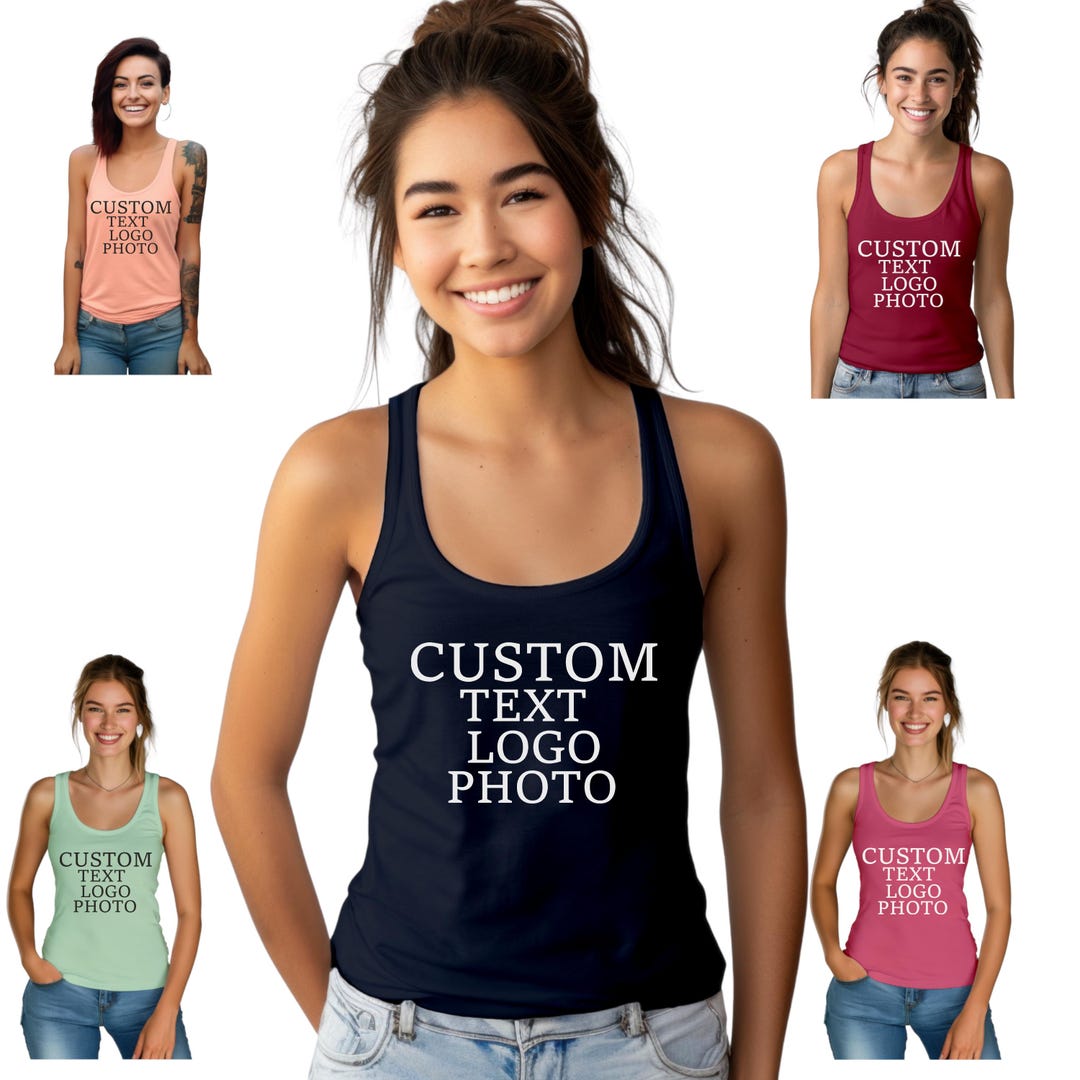 Personalized Workout Racerback, Custom Gym Shirt, Activewear for Women ...