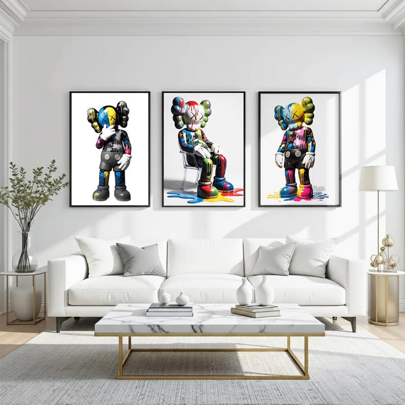 KAWS Graffiti Poster Set, Hypebeast Sneaker Prints (digital Download ...