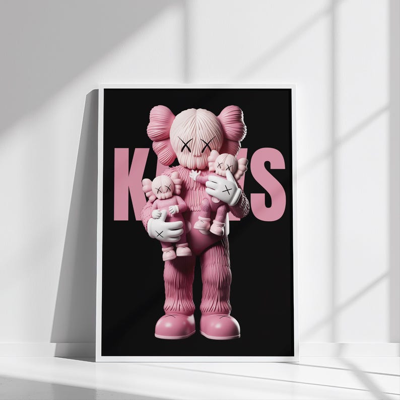 Pink KAWS Graffiti Poster Set: Hypebeast Decor (digital Download) - Etsy