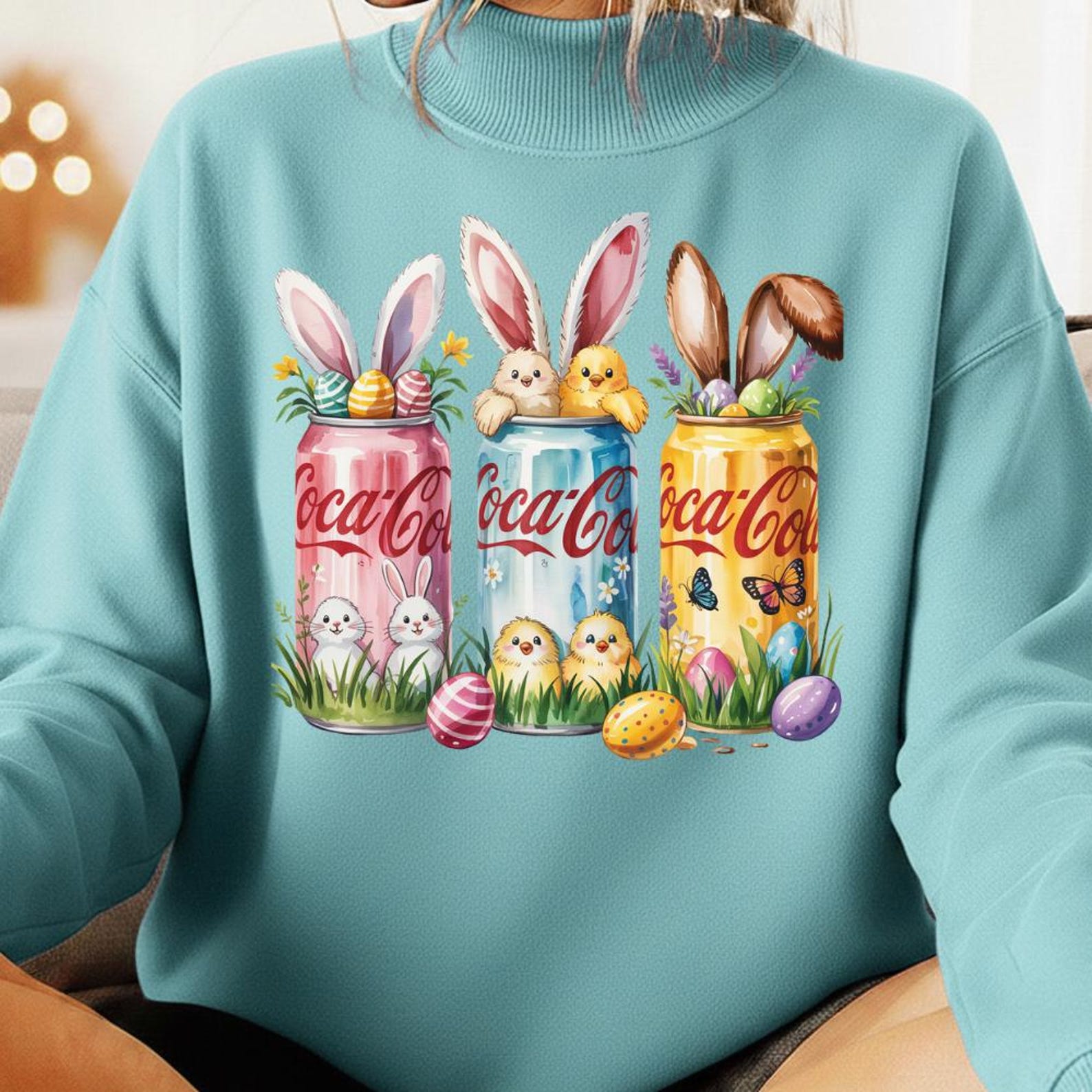 Bunny Easter Soda Png, Retro Coke Can Digital Download, Cute Easter Day ...