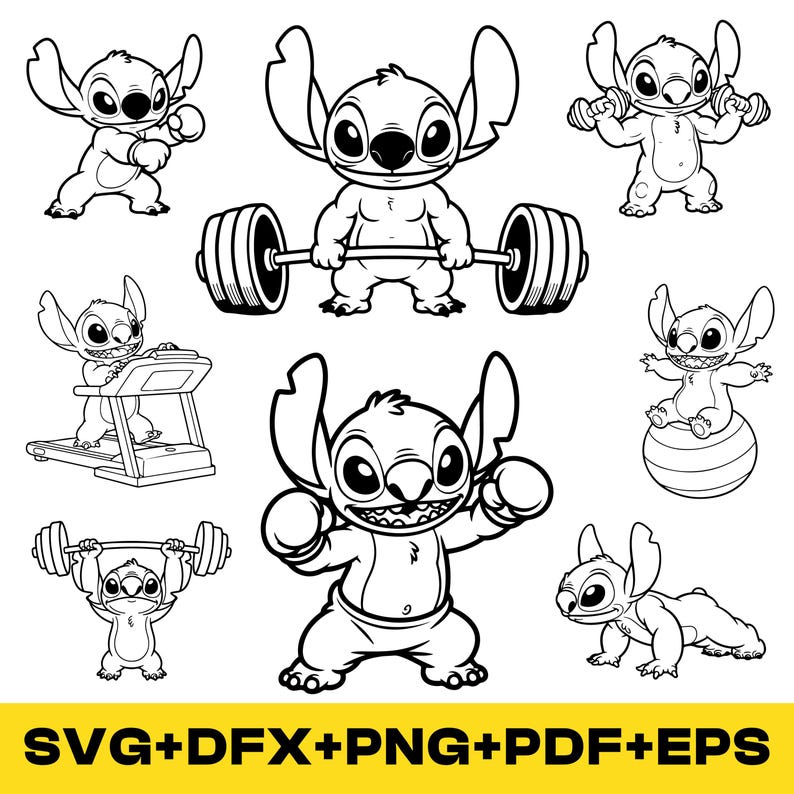 Stitch SVG Outline Bundle, Stitch Clipart, Stitch Digital Files for ...