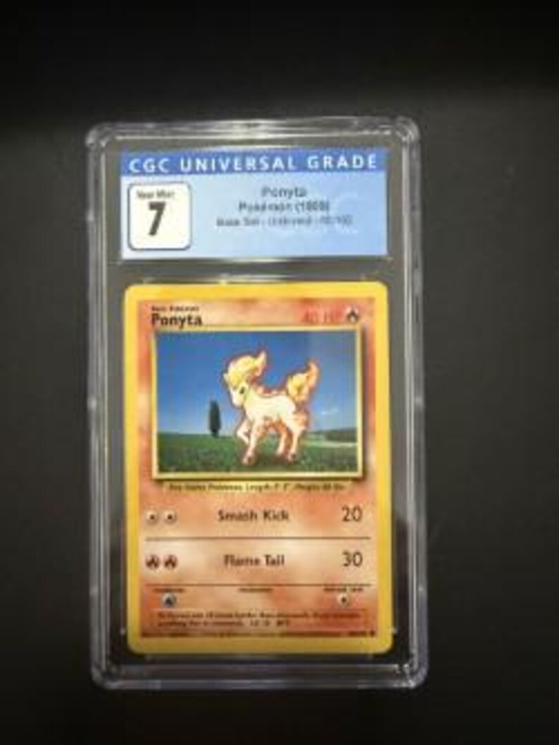 Ponyta Pokeman Card - CGC Graded Near Mint 7 - Etsy