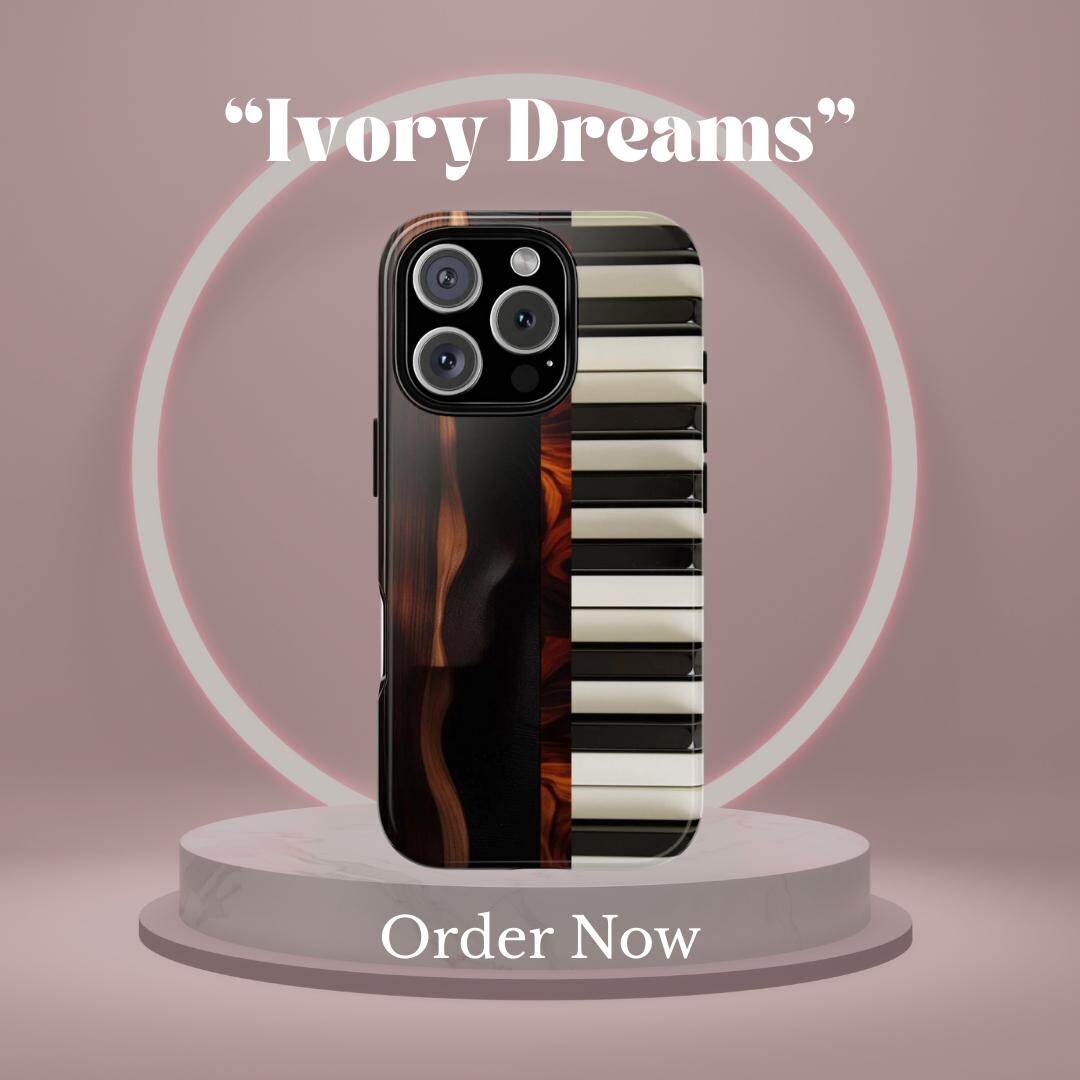 Piano Keyboard Phone Case | Tough Cases for Musicians, Music Lovers ...