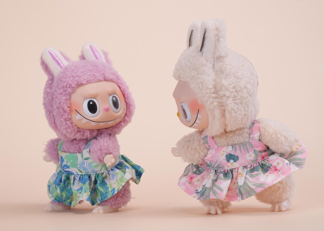 Cute Labubu Pink Beach Dress Outfit – Kawaii Summer Gift,, Gen 1 and 2 ...