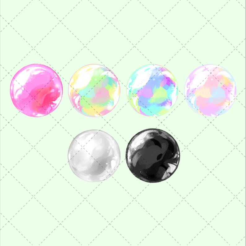 Rainbow Gem Stickers | Round Jewel Clipart for Digital Use (14 Colors ...