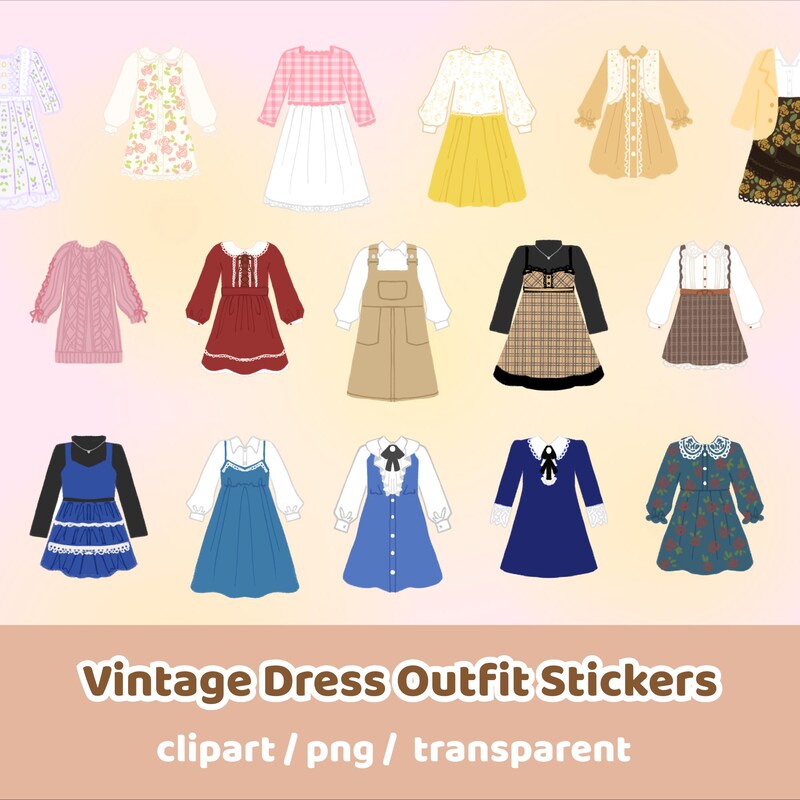 Dress Stickers - Etsy