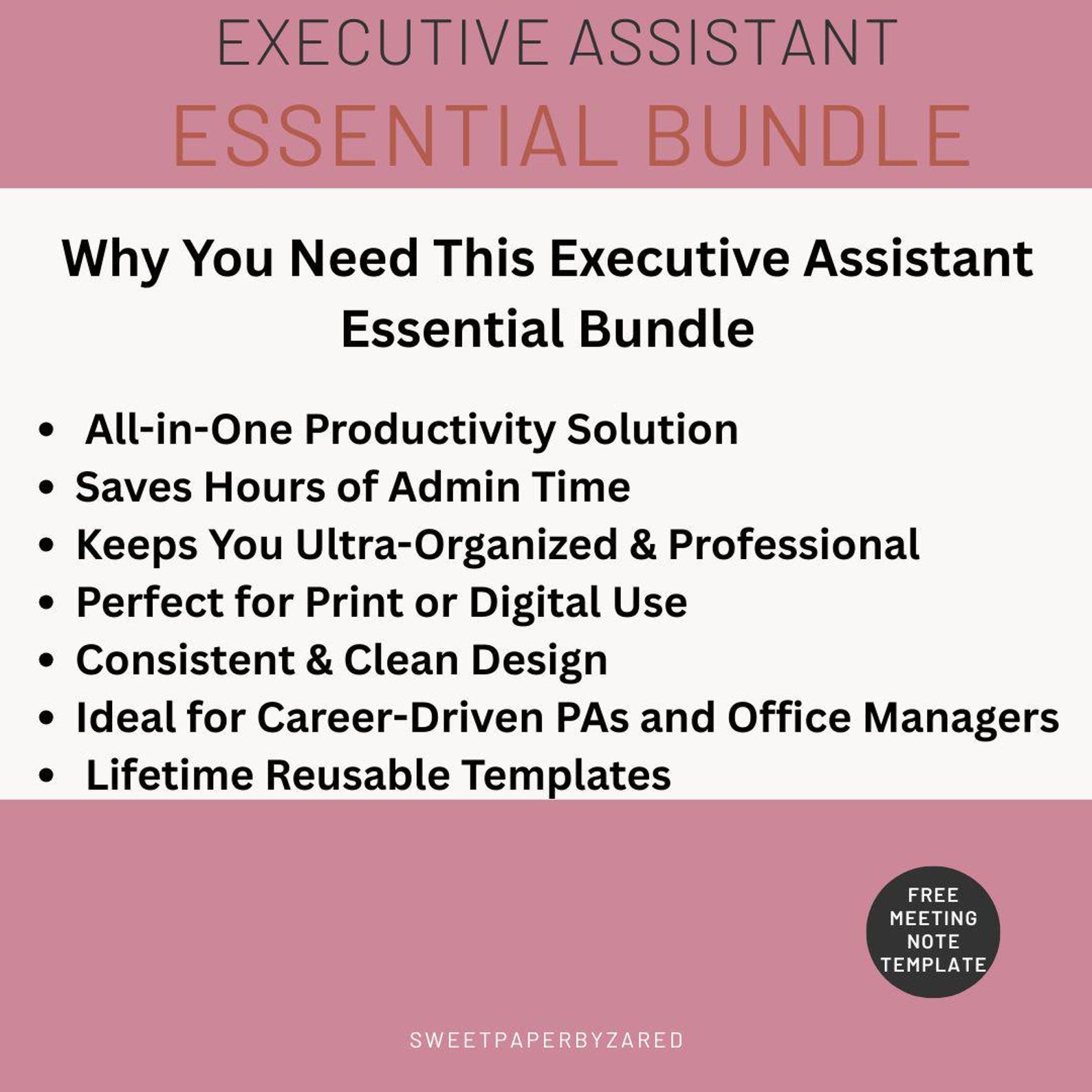 Daily Planner and Itinerary. Executive Assistant Template Bundle (PDF ...