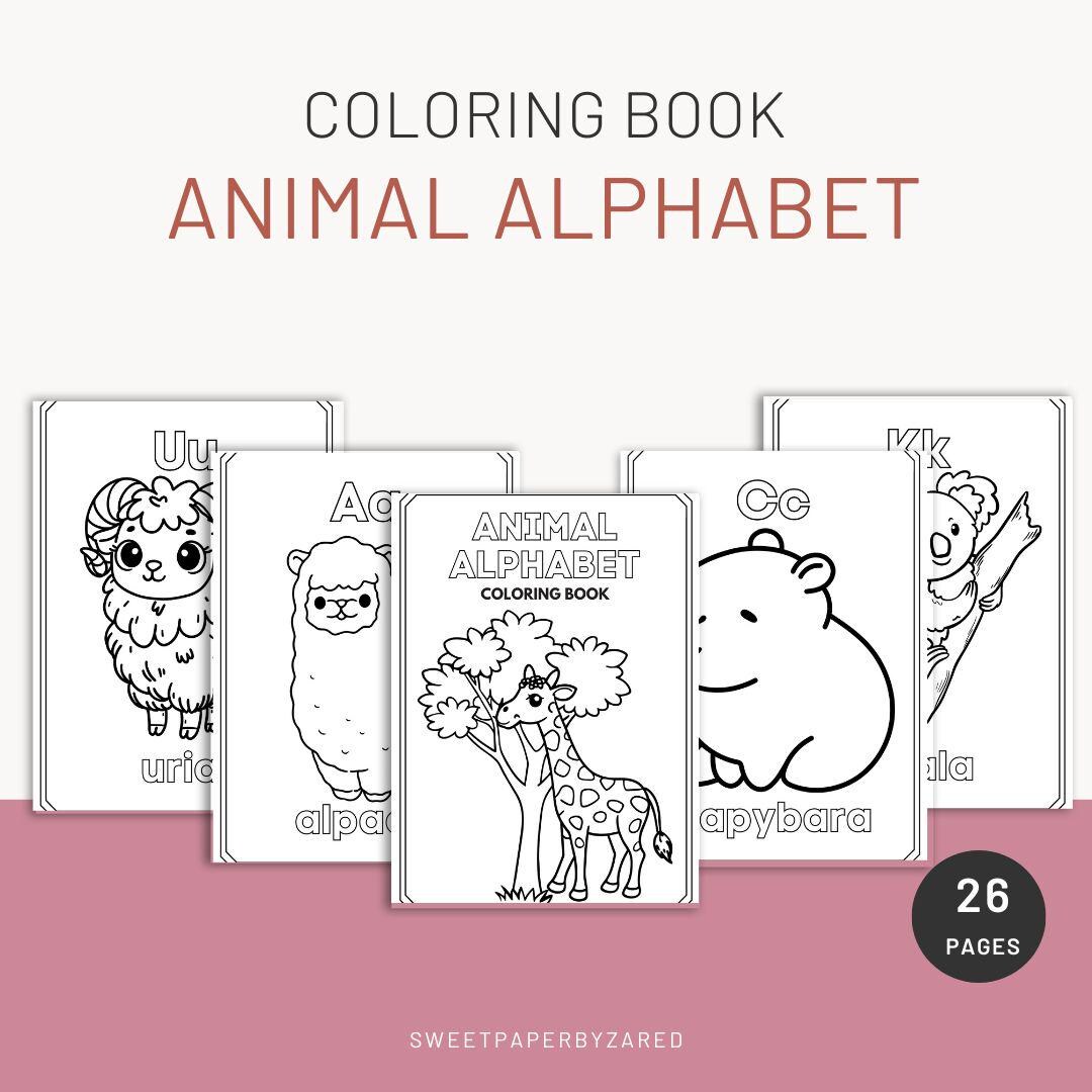 Animal Alphabet Coloring Book | PDF File | Instant Download | Printable ...