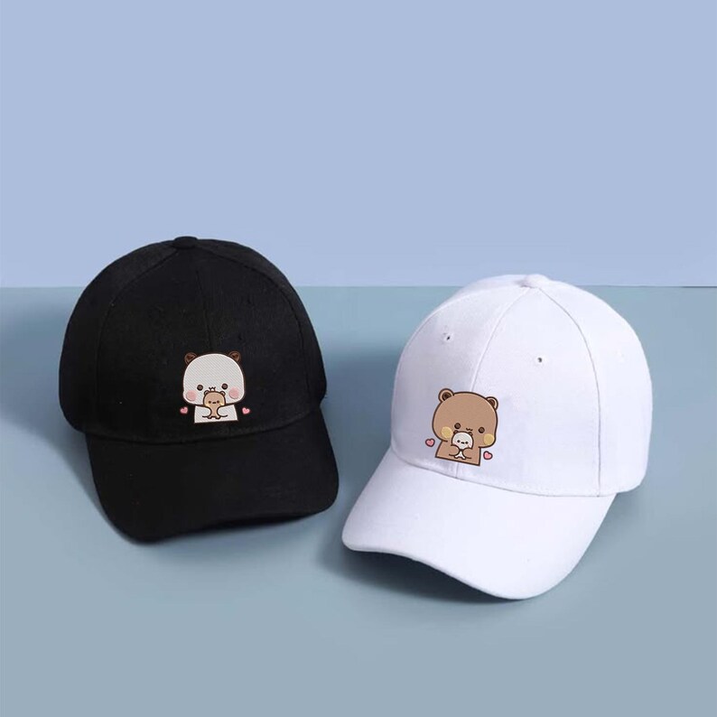 Bubu Dudu Bear Couple Baseball Cap: Embroidered Matching Caps - Etsy