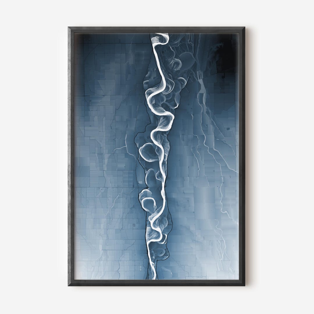 Sacramento River, California USA - Lidar Map - Etsy